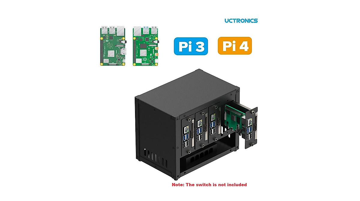 UCTRONICS Raspberry Pi Cluster Enclosure - Upgraded & Versatile