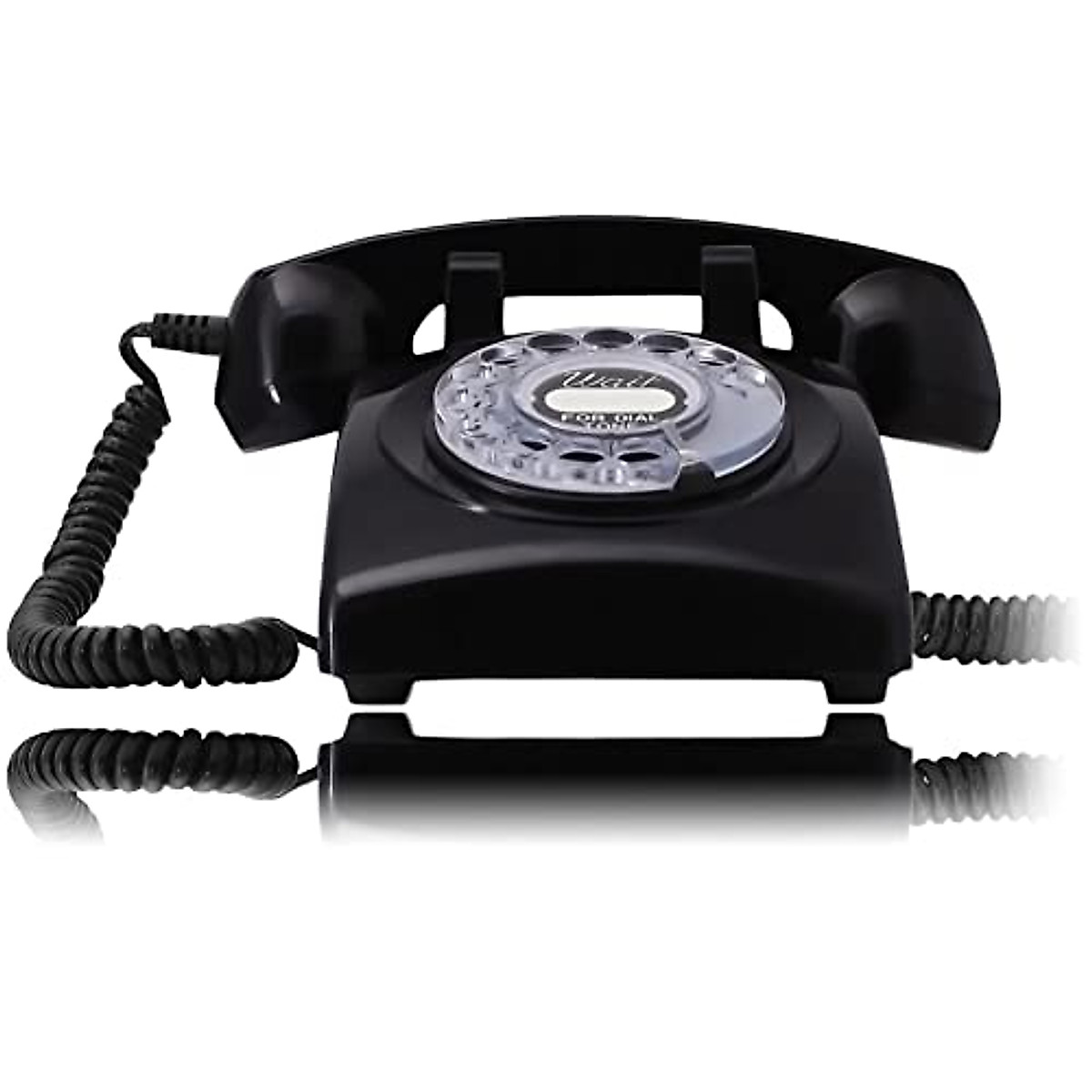 The Original 60s Cable from Opis, Germany: 1960s-1970s Phone/Rotary Phone/Retro Phone/Old School Phone/Rotary Dial Phone/Telefonos Retro/Vintage Corded Telephone (Black)