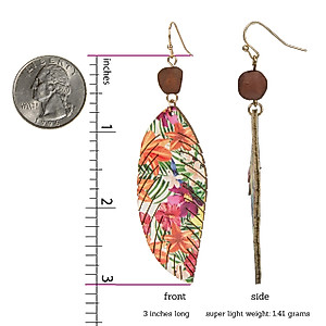 SPUNKYsoul Tropical Hibiscus Flower Earrings Jewelry for Women (Tropical Flowers)