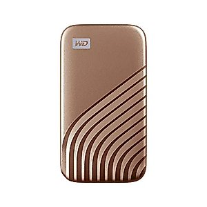 Western Digital 2TB My Passport SSD Portable External Solid State Drive, Gold, Sturdy and Blazing Fast, Password Protection with Hardware Encryption - WDBAGF0020BGD-WESN