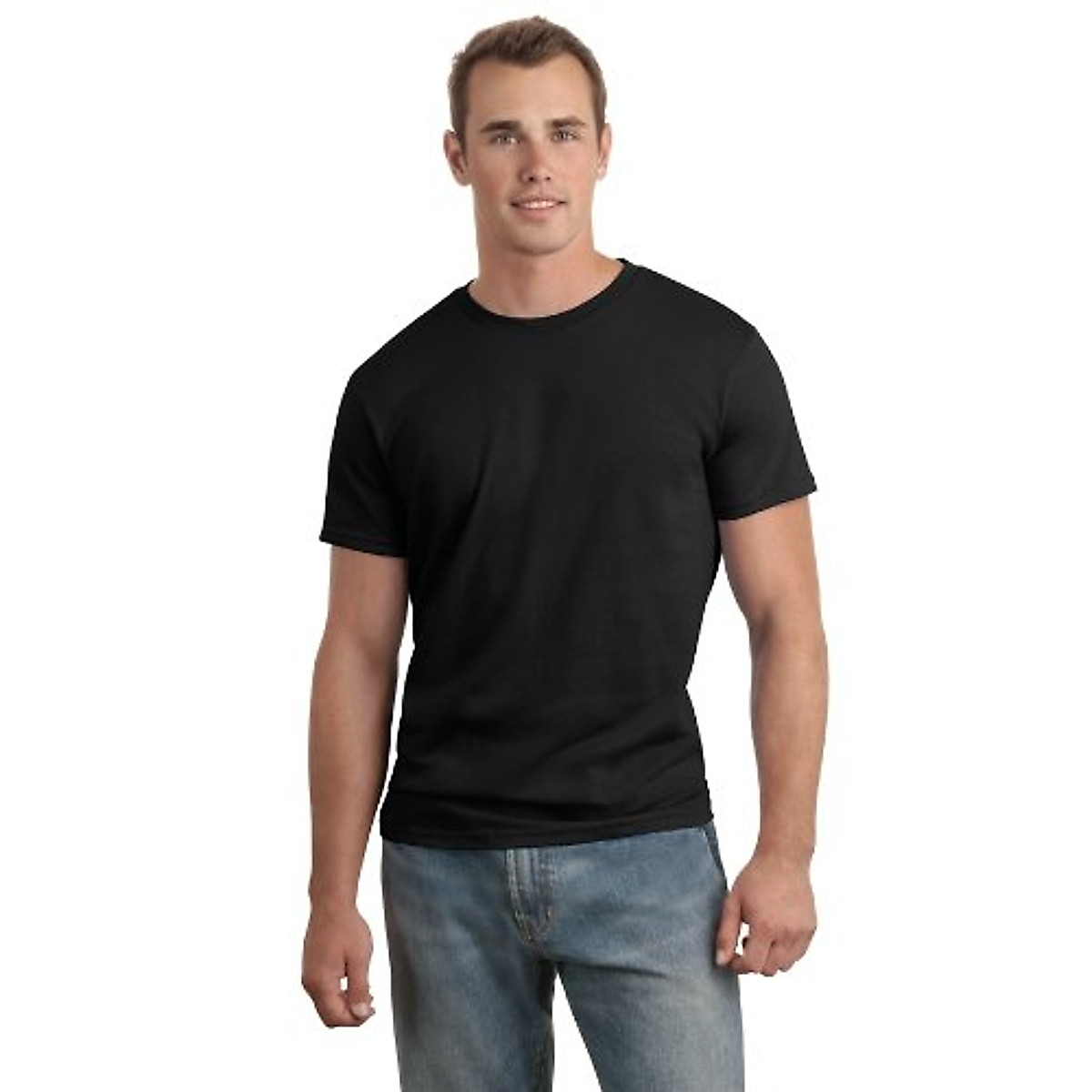 Hanes Men's Nano Premium Cotton T-Shirt (Pack of 2), Black, X-Large