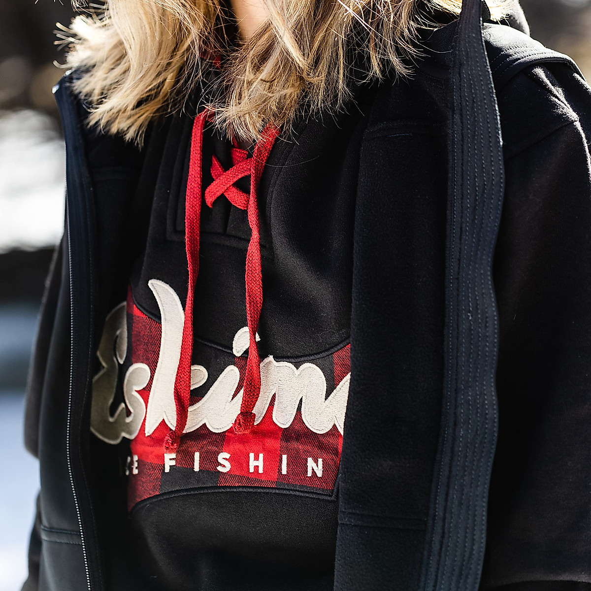 Eskimo® Polar Hockey Hoodie, Unisex, Black Ice, Large