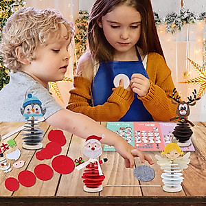 Coola Christmas Crafts Kit for Kids - Toy and Decorations Including 6 Snowman Angel Dog Penguin Redindeer Santa Claus DIY Activity Christmas Gift for Girls & Boys Home Ornament