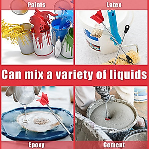Loosh 11 Inch Paint Stirrer for Drill, Drill Mixer Attachment, Epoxy Mixer, Paint Mixer for Drill, Helix Drill Paint Mixer for Most Drills, Resin Mixer, Mixing Concrete Resin Paint(3 Pcs)