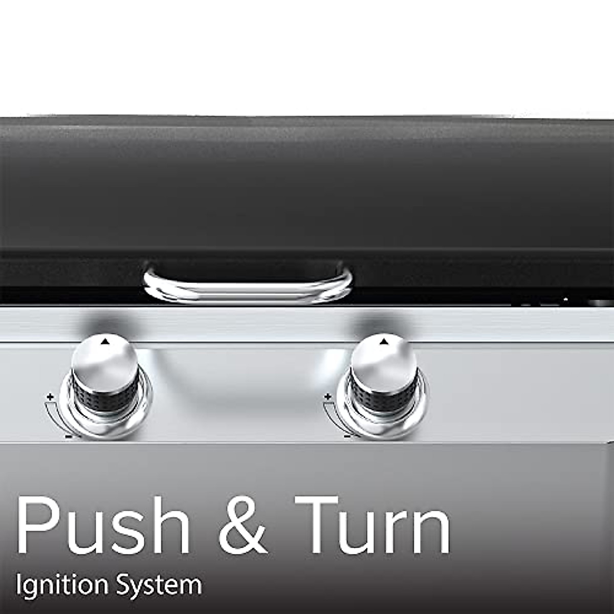 Nexgrill Outdoor Cooking 2 Burner Propane Griddle Grill, 21.65" x 15" 323sq.in Portable Gas Griddle grill, Flat Top for Camping, Patio, Cart with Wheel, Side Shelves with Hooks, Black and Silver