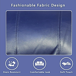 Caberryne 2 Pieces Leather Recliner Sofa Set，Recliner Sofa and Loveseat Sets for Living Room Furniture Sets，Dark Blue Recliner Couch Set for Living Room/Office/Theater Seating(Sofa Set 2 Pieces)