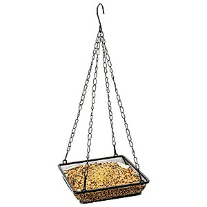 WOSIBO Hanging Feeder Seed Tray, Platform Metal Mesh , Outdoor Garden Decoration for Wild Backyard Attracting Birds