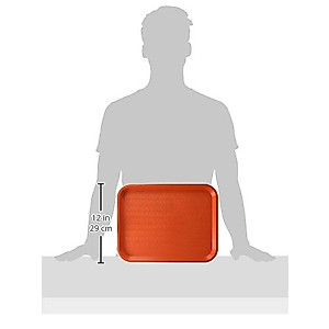 Winco Fast Food Tray, 10 by 14-Inch, Orange,Medium