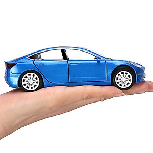 MYJJTYS Toy Car 1/32 Model 3 Metal Die Casting Pull Back Car for 3 4 5 6 7 Year Old boy Toy with Sound and Light,Blue