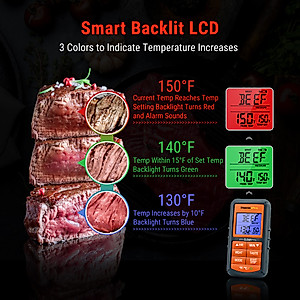 ThermoPro TP01A Digital Meat Thermometer for Cooking + ThermoPro TP06B Digital Grill Meat Thermometer with Probe