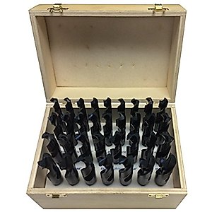 Drill America 33 Piece High Speed Steel Reduced Twist Drill Bit Set in Wood Case (1/2" - 1" x 64ths) , DWDRSD Series