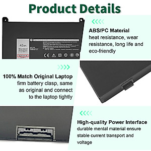 DMKAOLLK 42Wh DJ1J0 Battery for Dell Latitude 7280 7290 7380 7390 7480 7490 E7280 E7290 E7380 E7390 E7480 E7490 Series DJ1JO P28S P28S001 451-BBZL K8X0T1 ONFOH 11.4V