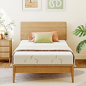 Dyonery 8 Inch Twin Memory Foam Mattress for Kids, Cooling Green Tea Gel Mattress in a Box, Rayon Mattress for Breathable Sleep, Made in USA, Certipur-Us Certified, Medium Mattress, 38x75x8”