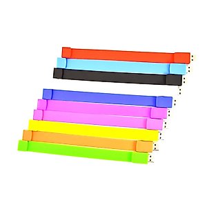 16GB Flash Drive 10 Pack Thumb Drives Value Bulk, Portable Multicoloured Wristband USB 2.0 Memory Sticks for Data Storage Festival Gift, Waterproof Bracelet Pendrive Jump Drive Zip Drive by FEBNISCTE