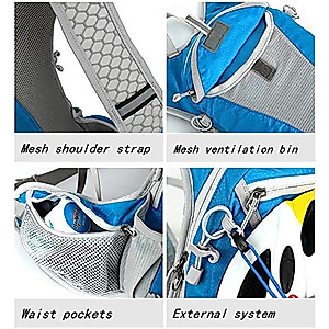 BenU Hiking Backpack Cycling Rucksack Water Resistant 12L Capacity Bike Hydration Backpack 2L Water Bladder Black