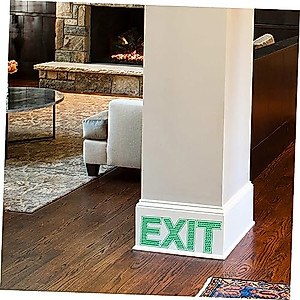 CIYODO Luminous Exit Sign Exit Decal Exit Wall Sticker Exit Photoluminescent Signs Stickers Exit Luminous Sticker Exit Sticker Emergency Door Exit Sign Emblems Exit Sign Sticker Green