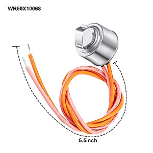 Jovitec Refrigerator Defrost Replacements, WR51X10055 Defrost Heater, WR55X10025 Temperature Sensor, WR50X10068 Defrost Thermostat Compatible with GE