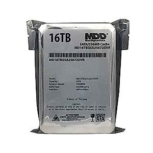 MDD 16TB 7200RPM 256MB Cache SATA 6.0Gb/s 3.5inch Internal Hard Drive for Surveillance Storage (MD16TGSA25672DVR) - 3 Years Warranty (Renewed)
