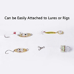 Dr.Fish 5 Pack Diamond Fishing Lights, Under Water Deep Drop Lights Fishing Flasher Light Attractant LED Fishing Lure Offshore Trolling Rig Saltwater