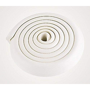 L Shape Extra Thick Furniture Table Edge Protectors Foam Baby Safety Bumper Guard 6.5 Ft. Furniture Edge Bumper Guard. Baby Proofing Edge (Ivory white)