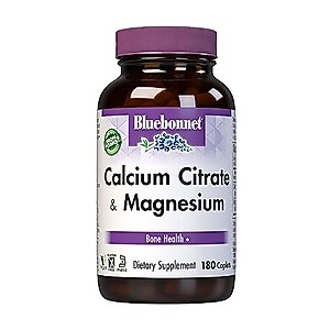 BlueBonnet Calcium Plus Magnesium Caplets, 180 Count