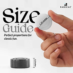 Radicaln Marble Checkers Board Game 15 Inches Black and White Handmade 2 Player Tournament Checker Set - Portable Table Draughts Board Games Sets