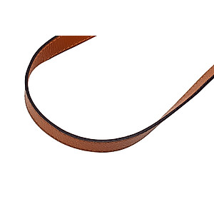 VanEnjoy Full Grain Leather Adjustable Replacement Strap Cross Body Bag Purse, 26-51 inch Gold Hardware - 1.8 CM Width (Black-Silver Metal With Tasse) (Brown)