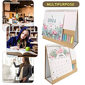 Didiseaon Household Desk Calendar Desk Calendars Desktop Calendar Delicate Month Calendar Noting Month Calendar Standing Desk Calendar Paper Multifunction K03 Decorations Home Accessories