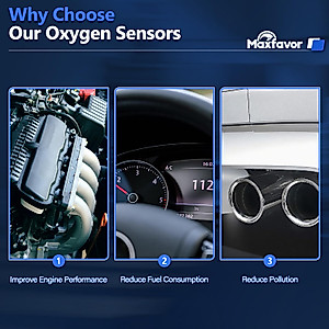 Maxfavor 2Pcs Upstream Downstream O2 Oxygen Sensor Replacment for 2000 1999 1998 1997 1996 Chevy Tahoe 5.7L Trans Code 4L60E, 1998-2002 Express 1500/2500 5.0L 234-4012 x1 234-4018 x1 02 Sensor