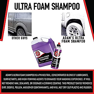 Adam's Polishes Ultra Foam Shampoo 16oz - Our Most Sudsy Car Shampoo Formula Ever - pH Neutral Formula for Safe, Spot Free Cleaning - Ultra Slick Formula That Wont Scratch or Leave Water Spots