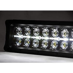Rough Country 50" Black Series Dual Row CREE LED Light Bar | White DRL - 70950BD