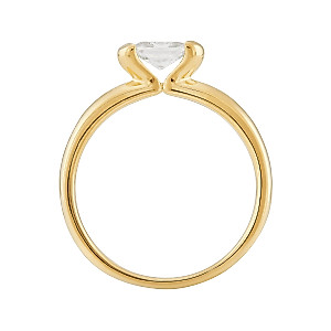 Welry Oval-Cut Cubic Zirconia Ring for Women, 14K Gold-Plated .925 Sterling Silver, Jewelry Gift Idea, Size 9