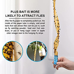 40 Pack Fly Strips Indoor Sticky Hanging, Fruit Fly Traps for Indoors/Outdoors, Fly Paper Strips Indoor Hanging Fly Catcher Tape Killer