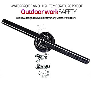 CACACOL 3D Circle App Hologram Advertising Fan 224 Lights 16.5" Wi-Fi Holographic LED Fan Creative Advertising Design Store Sign