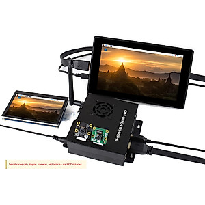 Bicool Dual Gigabit Ethernet MiniComputer Based on Raspberry Pi Compute Module 4 with CM4 Dual Gigabit Ethernet Base Board and Metal Case with Cooling FanETHCSIDSIRTCHDMIMicro SDUSB