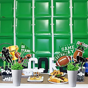 24pcs Football Party Centerpieces Sticks Football Table Toppers Decorations for Game Day Football Touchdown Party Sport Theme Birthday Party Baby Shower Supplies