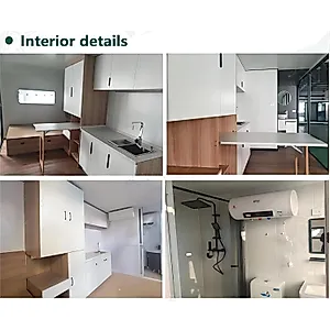 Prefabricated Home on Wheels, Portable 20ft House for Camping, Traveling, Backpacking, and Fishing. Fully Furnished Kitchen and Bathroom!