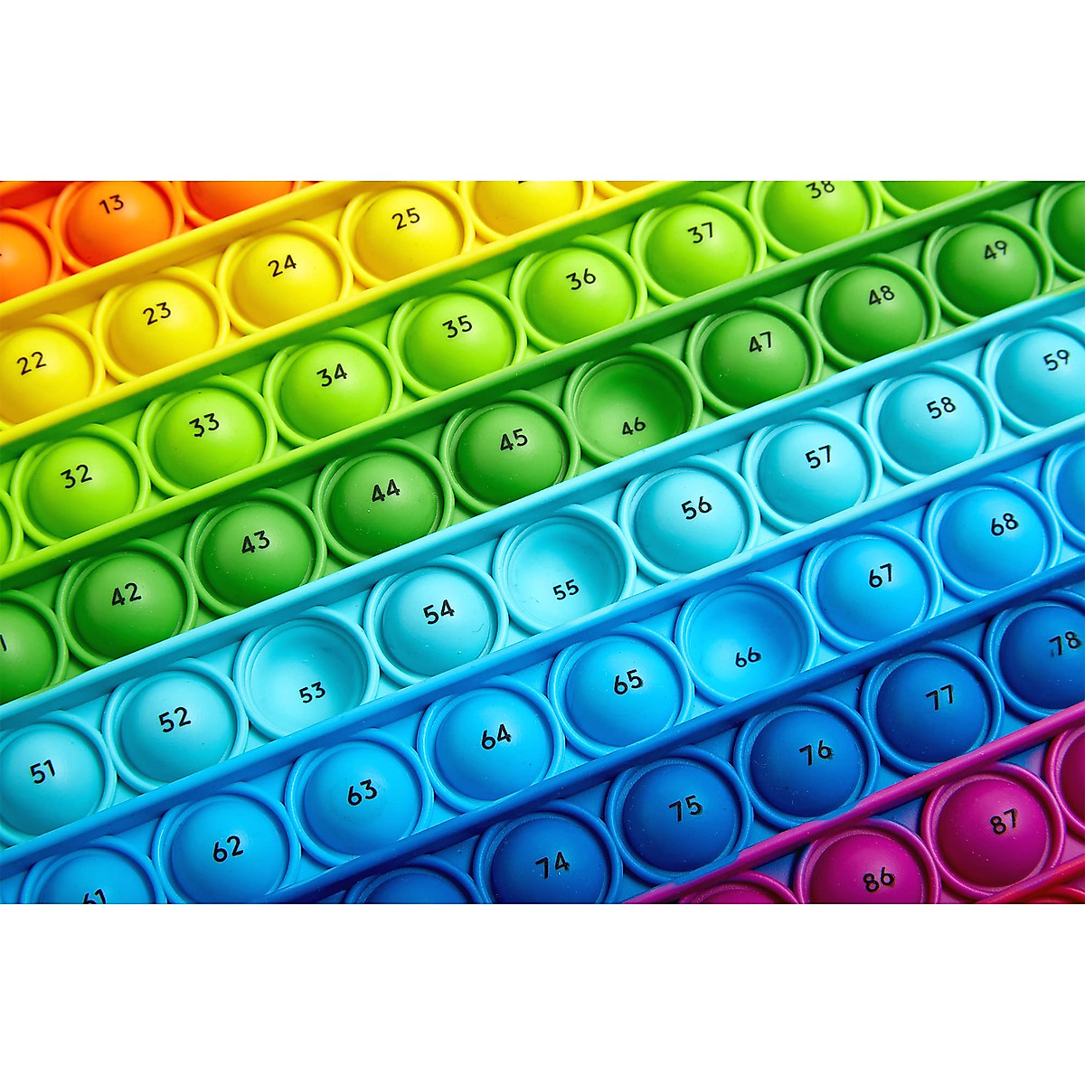 hand2mind Hundred Board Sensory Bubble Popper, Pop Fidget Toys for Kids, Multiplication Board, Math Manipulatives Kindergarten, Fine Motor Toys, Fidgets for Classroom, Calm Down Corner Supplies