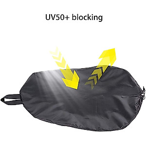 Linkhood Breathable Adjustable UV50+ Blocking Kayak Cockpit Cover Seal Cockpit Protector Ocean Cockpit Cover 51.2" x 25.6"(X-Large)
