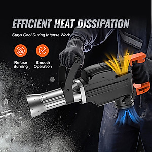 VEVOR Demolition Jack Hammer, 2200W Jack Hammer Concrete Breaker, 1350 BPM Heavy Duty Electric Jack Hammer, 4pcs Chisels Bit with Case, Black