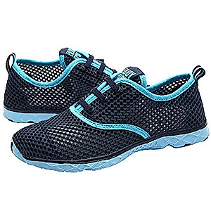 ALEADER Women's Quick Drying Aqua Water Shoes Blue 9 D(M) US
