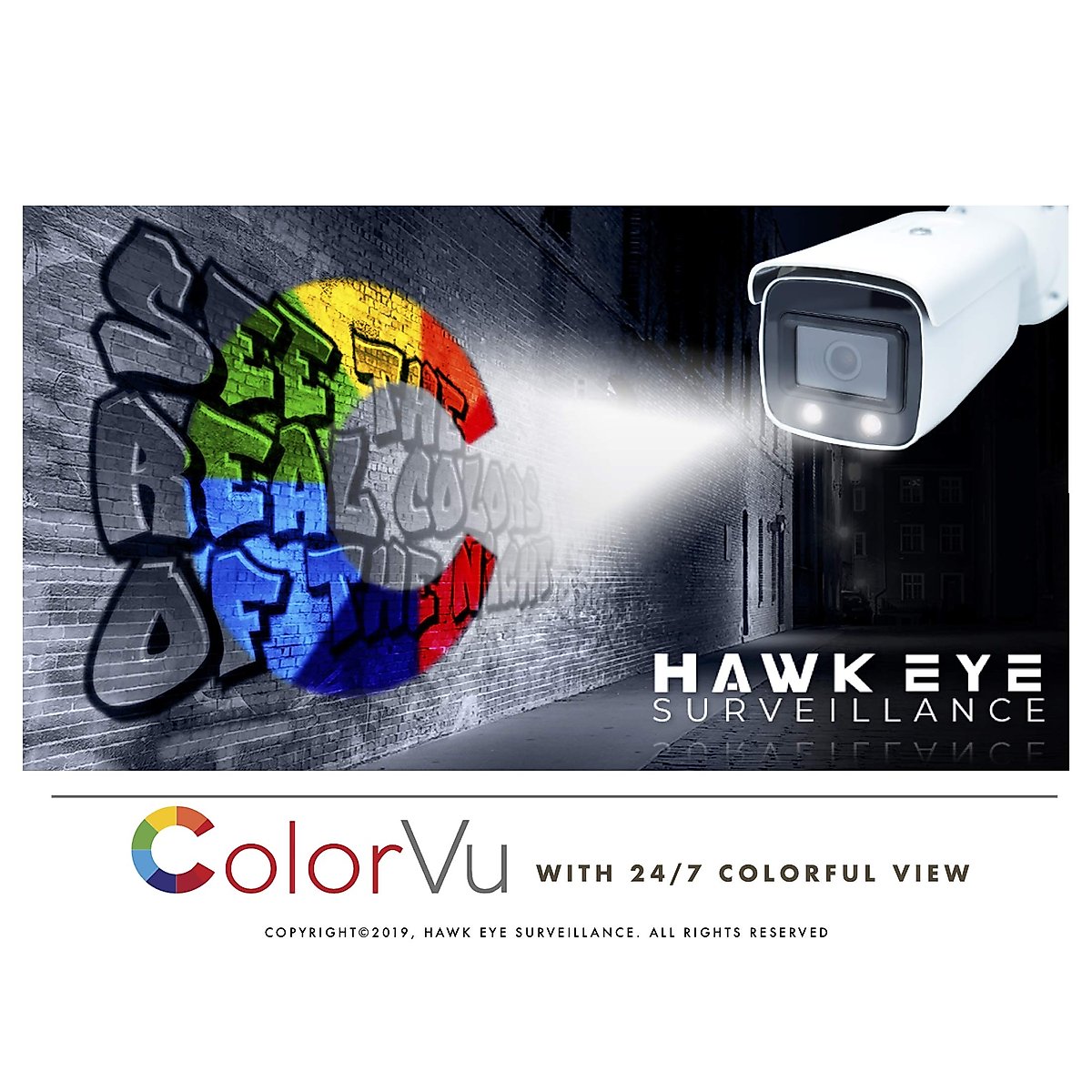 4MP Full Time Color PoE IP Camera - Compatible with Hikvision DS-2CD2T47G2-L 24/7 Color Night View H.265+ Outdoor Bullet Network Security Camera 4mm, English Version, Firmware Upgradable