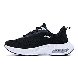 GANNOU Women's Air Running Shoes Fashion Tennis Sport Gym Jogging Walking Fitness Sneakers Black US 8.5