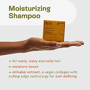 B.O.B BARS OVER BOTTLES Curl Defining Bundle | Moisturizing Shampoo Bar & Curl Definer & Leave-In Conditioner | Hair Care, Ideal Ph Balance | Natural, Vegan | Eco-friendly, Sustainable, Plastic Free