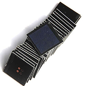 NUZAMAS Set of 8 Pieces 1V 200ma 40x40mm Micro Mini Solar Panel Cells, Wired, for Solar Power Energy, DIY Home, Garden Light, Science Projects - Toys - Battery Charger