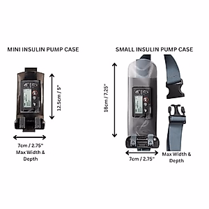 Aquapac Waterproof Insulin Pump Case Small, Made in The UK, 3 Sizes, Belt, Travel Essential, 5 Year Warranty, Eco Friendly, Diabetic, Watersports