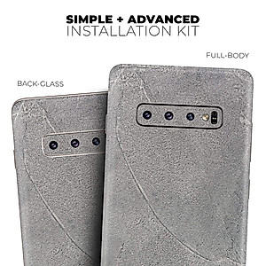 DesignSkinz Gray Cracked Concrete Protective Vinyl Decal Wrap Skin Cover Compatible with The Samsung Galaxy S20 (Screen Trim & Back Glass Skin)