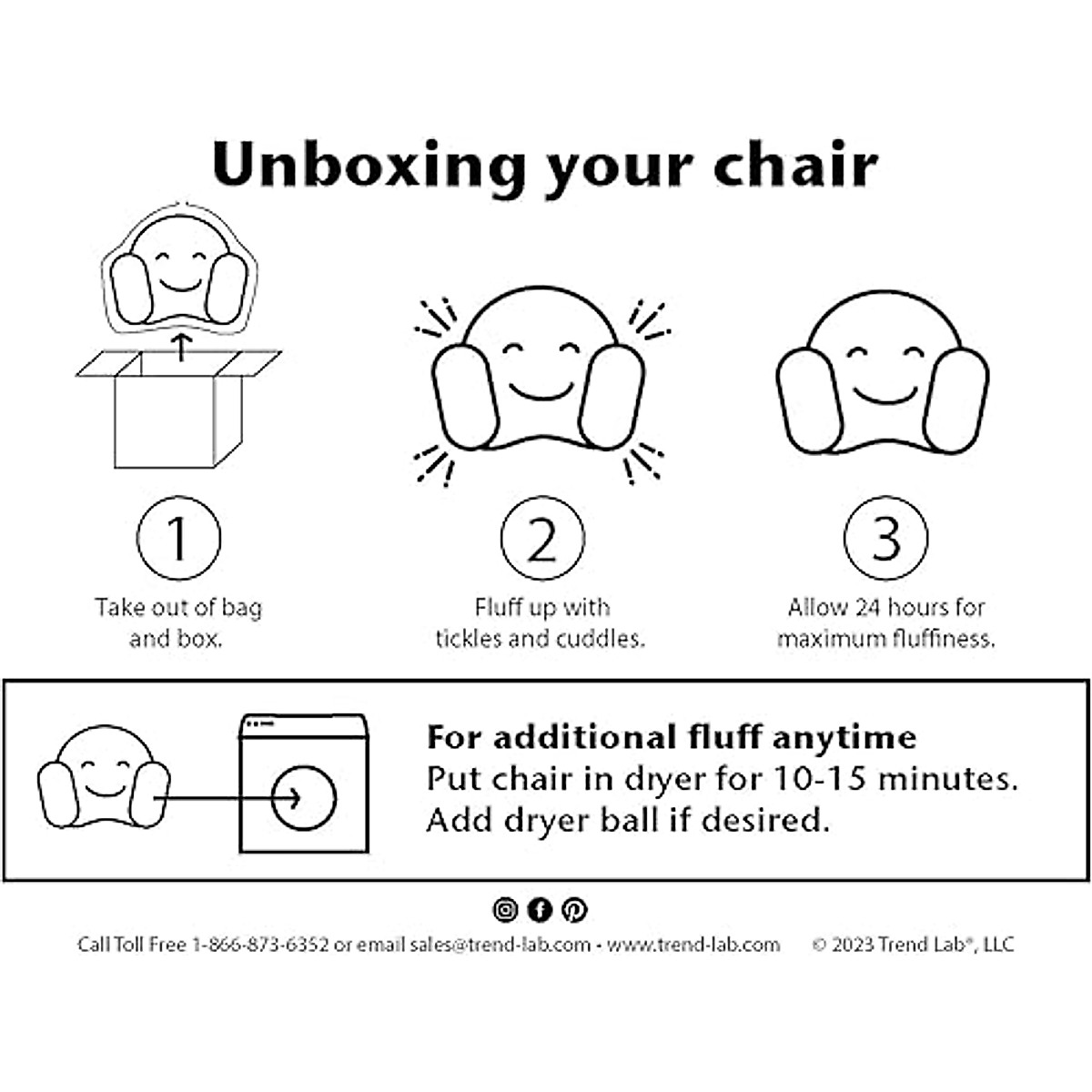 Trend Lab Flower Toddler Chair - Plush Pillow Kids Chair, Comfy Plant Chair for Toddlers 1-3 Years Old, 21x19x19 Inches - Baby Chair, Floral Soft Toddler Lounge Chair, Kids Bean Bag Chair Alternative