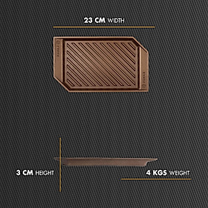 FINEX 15" Cast Iron Lean Grill Pan, Modern Heirloom, Handcrafted in the USA, Pre-seasoned with Organic Flaxseed Oil