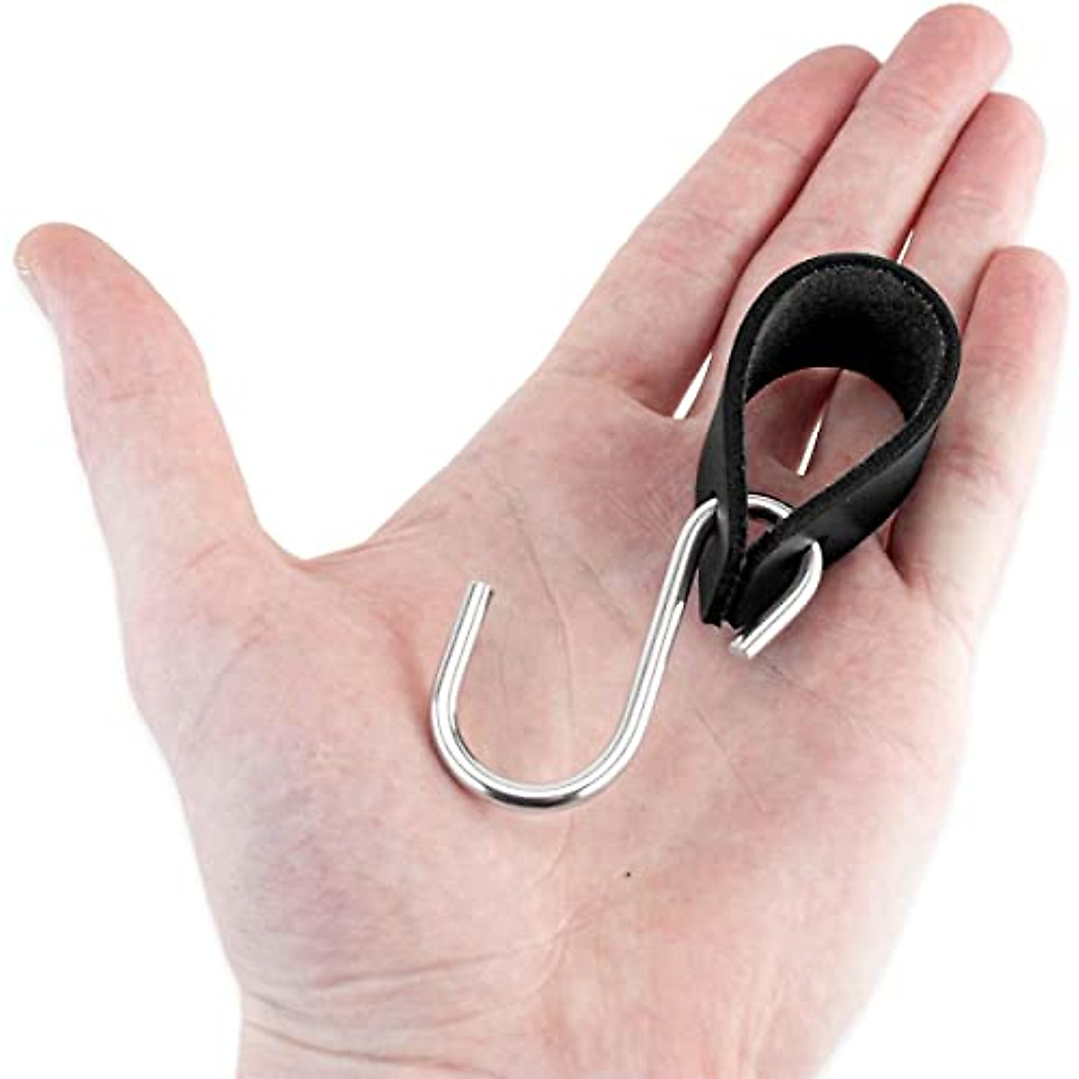 Brute Strength - Multifunctional Leather S-Hooks - Black - 2 Pieces - S Shaped Hooks - Coat Hook - Leather Hooks - Leather s Hooks - Black s Hooks - Kitchen Hooks